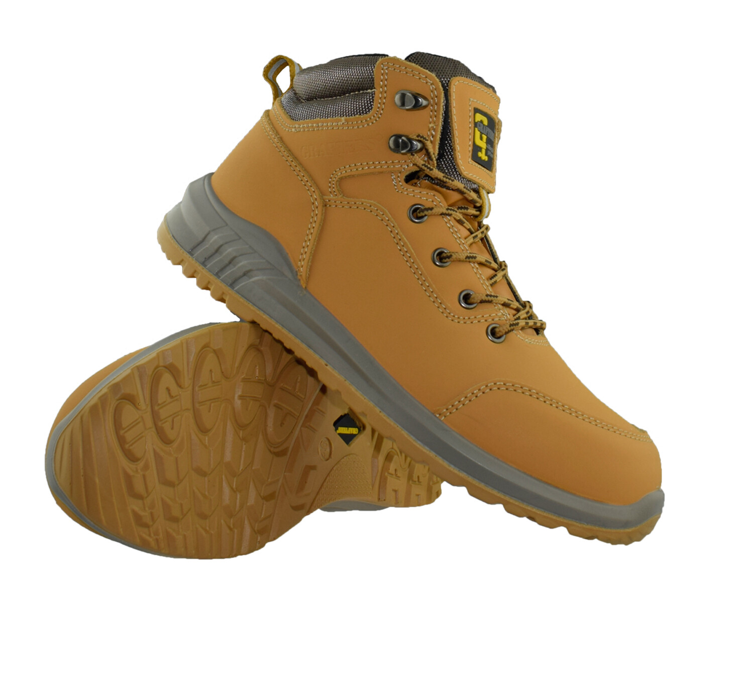 Grafters Leather Work Safety Boots Hiker Steel Toe Ankle Work Boot ...