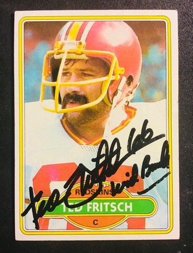 Washington Redskins TED FRITSCH autographed signed 1980 TOPPS auto ST ...
