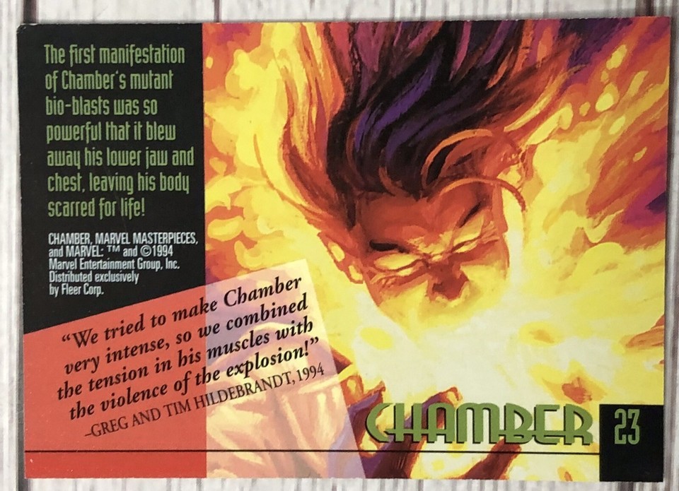 CHAMBER 1994 Marvel Masterpieces (Fleer) BASE Trading Card #23 | eBay