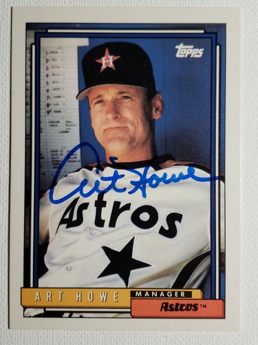 1992 Topps Art Howe Auto Autograph Card Astros Signed #729 | eBay