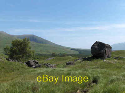 Photo 6x4 Boulder near Loch Dochard Allt Suil na Curra Beinn Toaig is ...