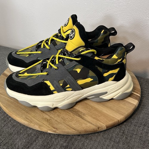 Javi Predator Sneakers Men 11 Black White Neon Yellow Army Green Shoes ...