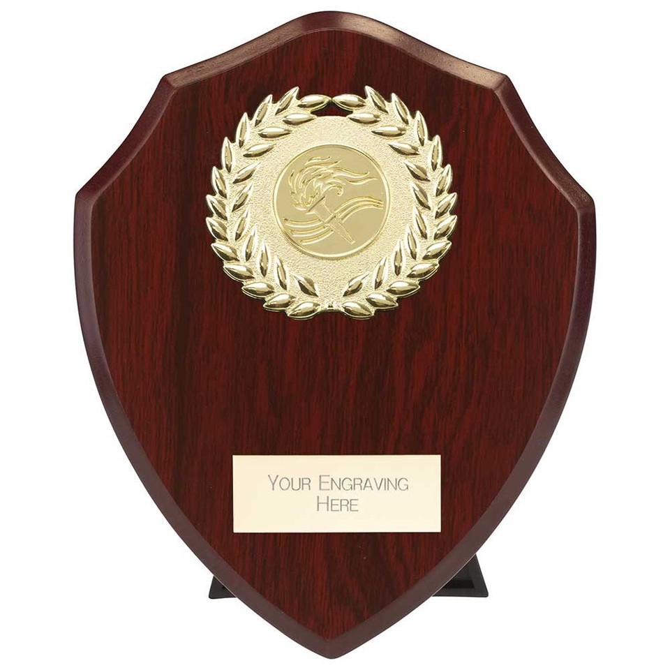 DRAMA SHIELD TROPHY, Cracked Cherry Wooden Plaque Trophies, Free ...