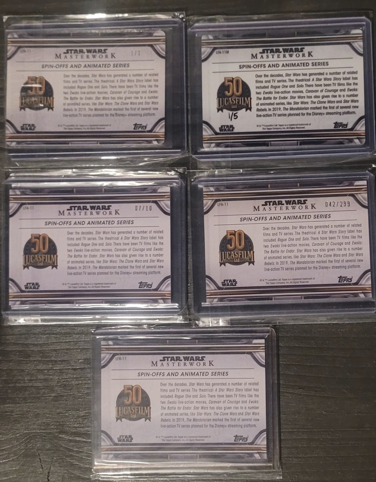 2021 Star Wars Topps Masterwork LFA-11 Spin Offs And Animated Series | eBay