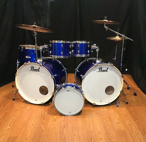 Pearl Export Drum Set 6 Piece Double Bass High Voltage Blue-Zildjian ...