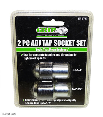 TAP HOLDER SOCKETS – 2-pc adjustable tap holding socket set – hand tool ...