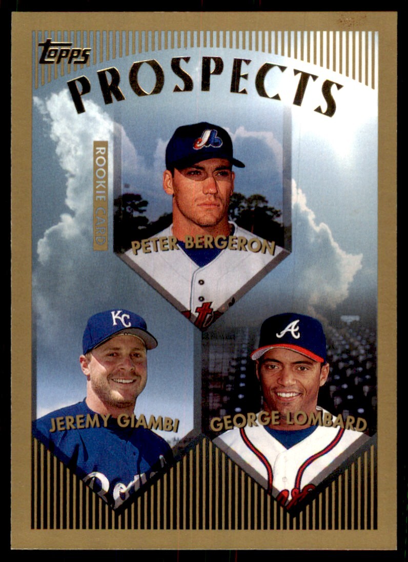 1999 Topps Peter Bergeron/Jeremy Giambi/George Lombard Rookie Baseball ...