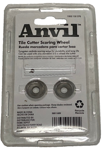 Anvil Tile Cutter Scoring Wheel 2 Pack 20511ANV | eBay