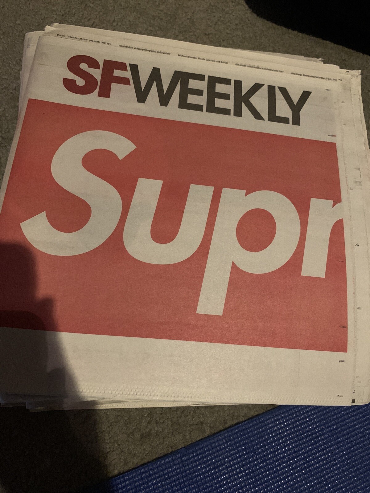 SUPREME NEWSPAPER - SF WEEKLY San Francisco Weekly - October 24th | eBay