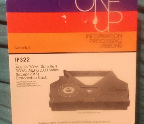 NOS One Up Typewriter Information Processing Ribbon IP322 ADLER, ROYAL ...