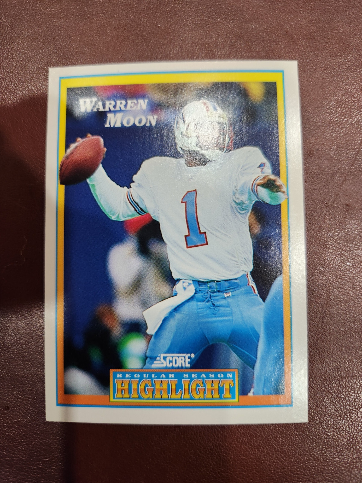 WARREN MOON Houston Oilers 1992 Score Highlight Football CARD #548 HOF ...