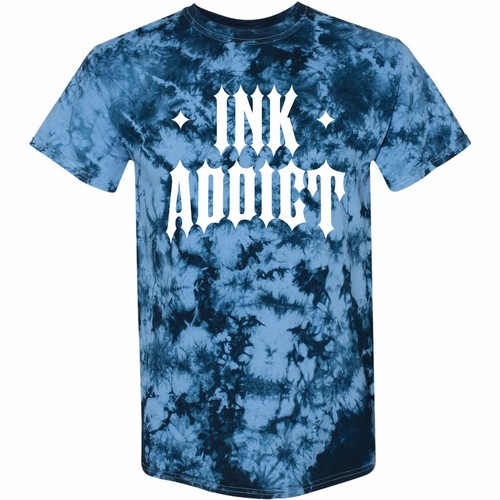 NEW InkAddict RETRO METAL II Tee Shirt BLUE TIE DYE SMALL-3XLRGE TATTOO ...