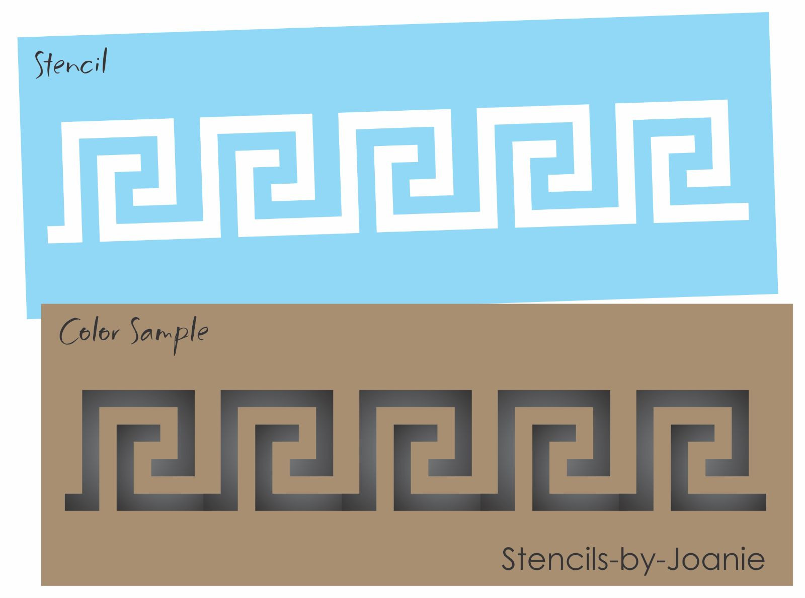 Stencil Greek Key Border Wall Art Cottage Chic Neo Classic Roman DIY ...