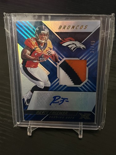 2018 Panini XR - Rookie Swatch Autographs Royce Freeman #RSA24 Blue /49 ...