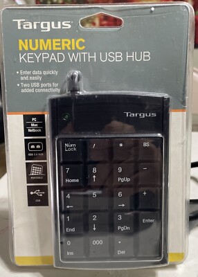 TARGUS NUMERIC KEYPAD 2 PORT USB HUB PAUK10U- New Sealed | eBay