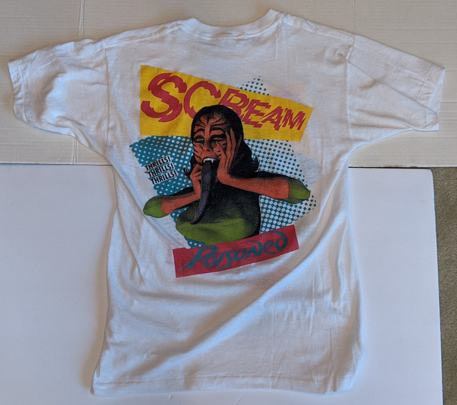 VINTAGE 1989 Poison 'SCREAM' Double Sided Band T-Shir… - Gem