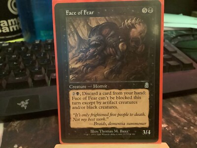MTG - Magic the Gathering Card - Face of Fear - Odyssey | eBay Australia