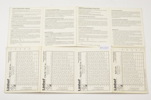 Linhof - Table Depth Of Field Et Draw End Extension Diff | eBay