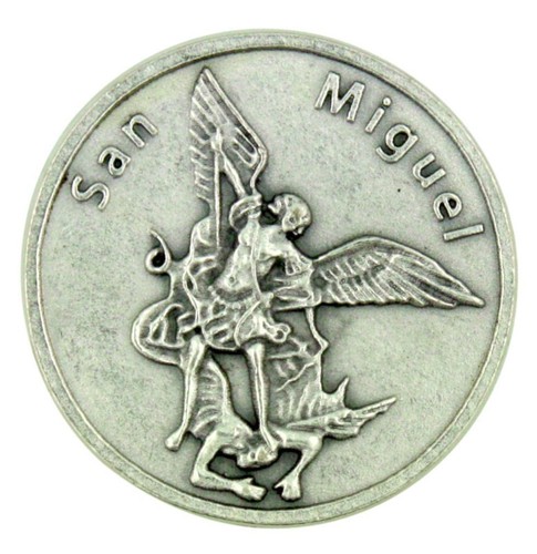 San Miguel Saint St Michael the Archangel Pocket Token with Prayer, 1 1 ...