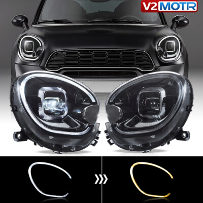 For 2010-16 Mini Cooper Countryman R60 VLAND LED Headlights Projector w ...
