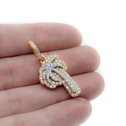 14k Two Tone Gold Plated 925 Silver Natural Moissanite Palm Tree ...