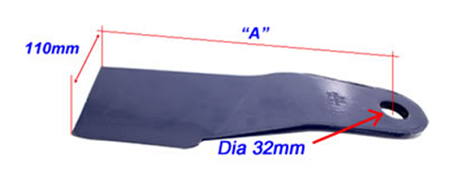 Slasher Blade for Various Slashers Inc. Howard, Length: 360mm, Width ...