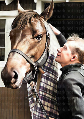 Seabiscuit Horse & Red Pollard RARE COLOR Photo 300 REMASTERED | eBay