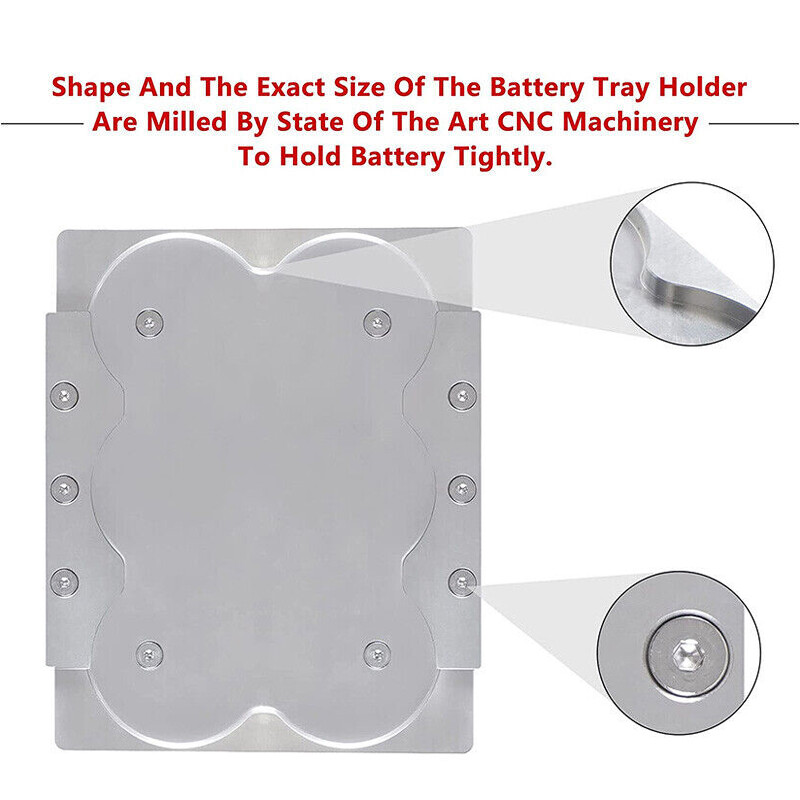 ⭐Aluminum Battery Bracket Relocation Hold Down Tray Kit For Optima 34/ ...