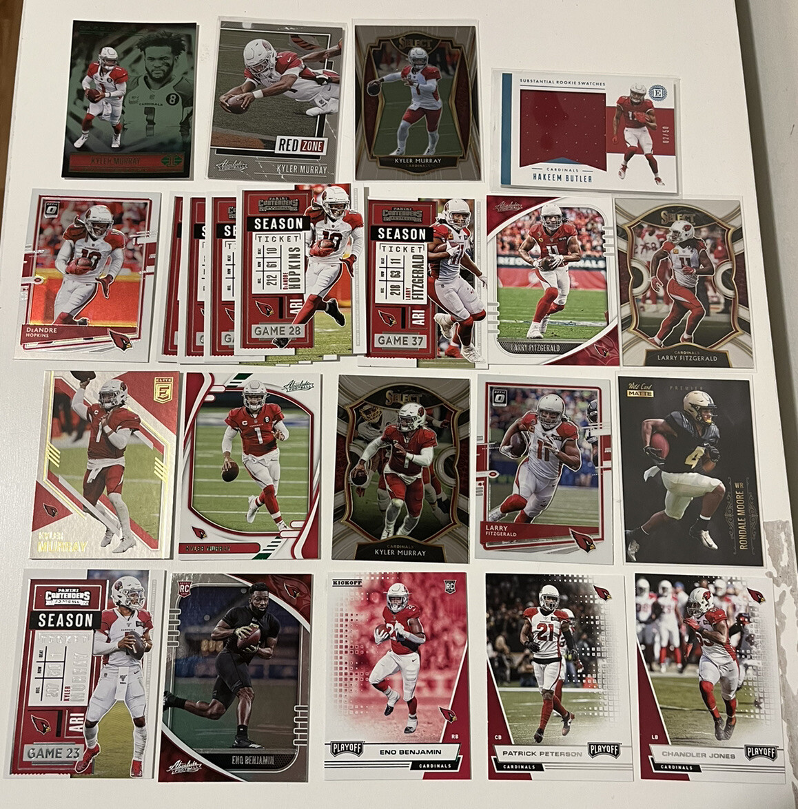 22 Arizona Cardinals Cards- Hakeem Butler Patch /50, Kyler Murray ...
