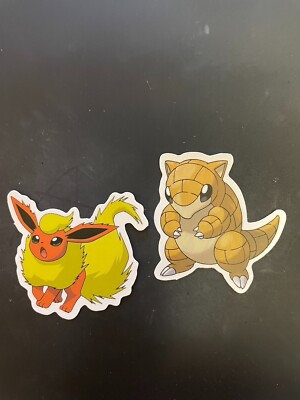 Pokemon Stickers Sandshrew $ Flareon From Japan!! | eBay