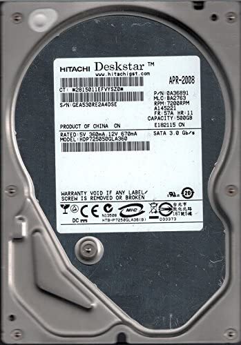 HITACHI 500GB SATA III 3GB/S HARD DRIVE | eBay