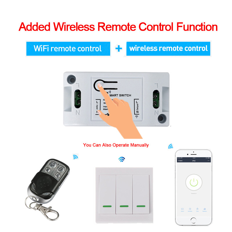 230V Funkschalter System TUYA Wlan RF 433Mhz Empfänger Wandschalter ...