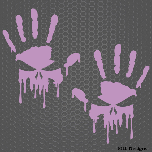 Dripping Skull Hand Wave Pair Off Road 4x4 Truck SUV Vinyl Decal ...