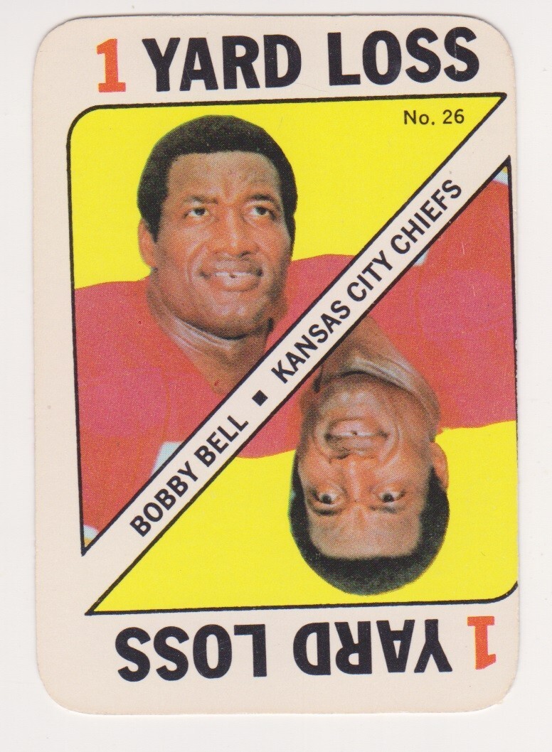BOBBY BELL 1971 Topps Game Insert Football Card #26 - KANSAS CITY ...