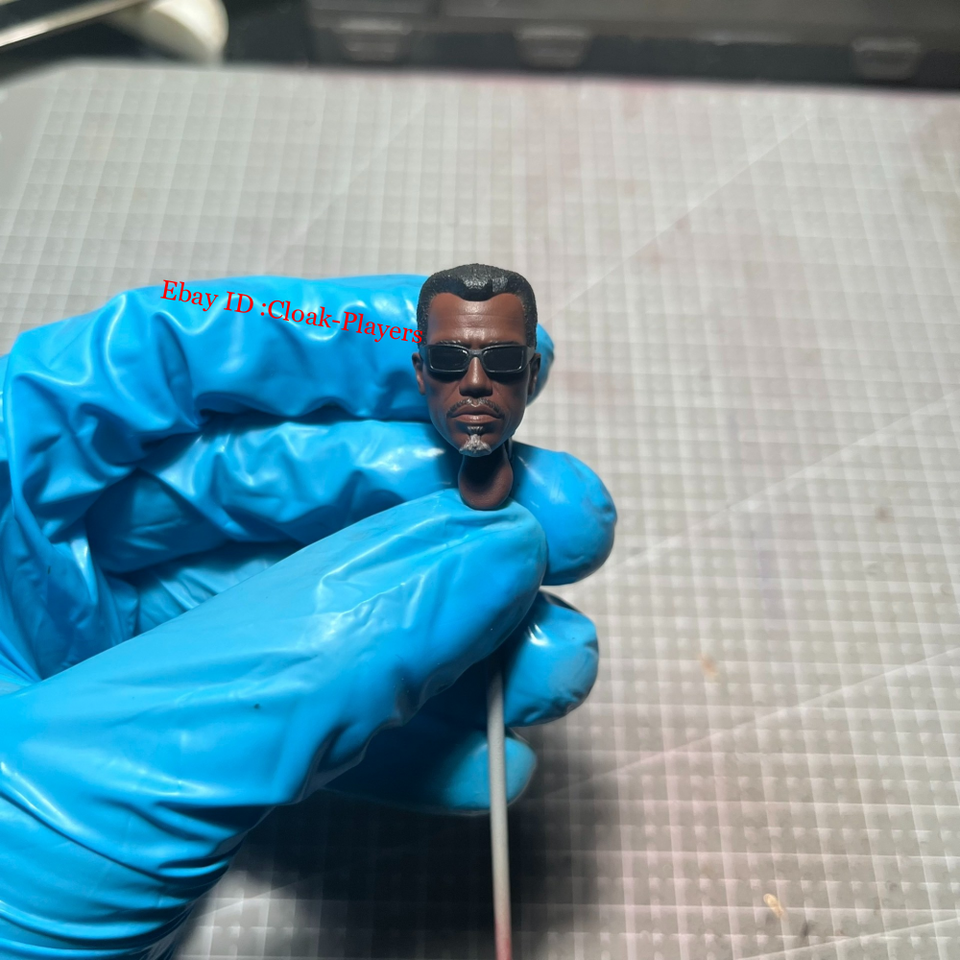 Painted 1/12 Wesley Snipes Blade Head Carved Fit 6'' 7''Action Figure ...