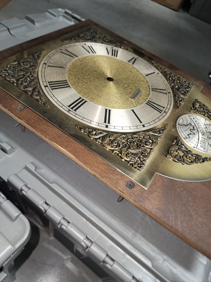 Barwick Grandfather Clock Westminster Chime Brass Face Dial Beautiful ...