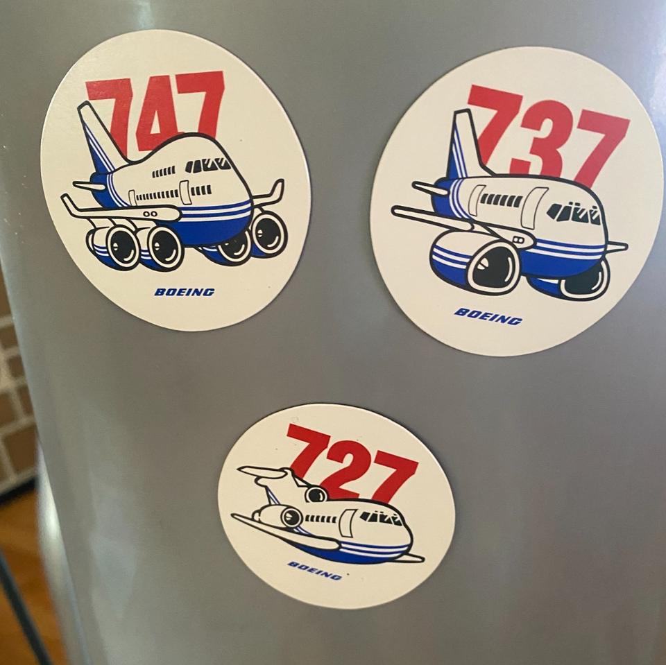 Boeing UNITED TED 707 727 737 747 757 767 777 A319 Airbus Magnet Round ...