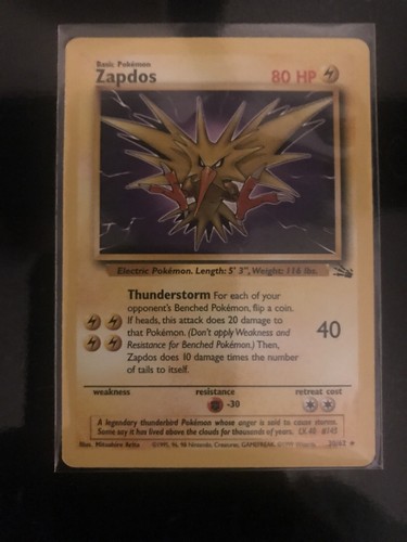 Pokemon Zapdos - Fossil 1st Edition - 30/62 - NON Holo - | eBay