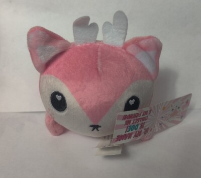 New With Tags Moosh-Moosh, Plushy Skwishy, Doe Reindeer Pink With Horns ...