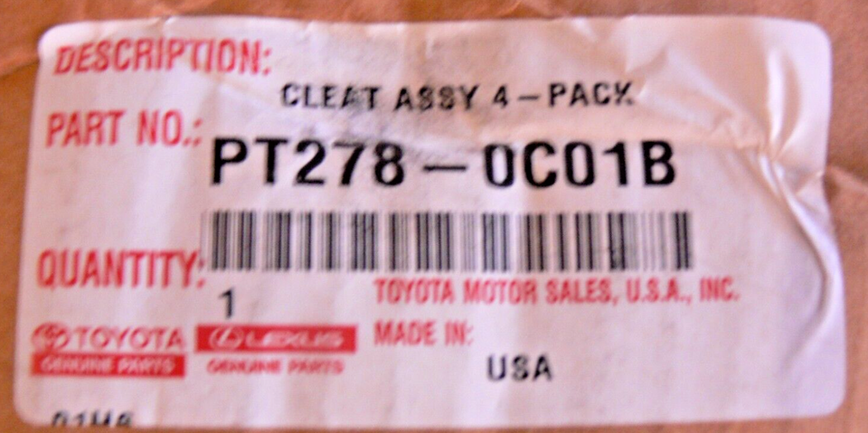 Tie-Down Cleats - Toyota (PT278-0C01B) 2007-2014 Toyota Tundra New ...