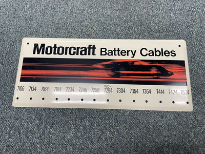 Vintage Motorcraft BATTERY CABLES Advertising Display Rack Holder SIGN ...