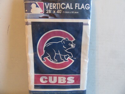 Chicago Cubs logo bear cub 28 x 40 vertical flag NEW wrigley field ...