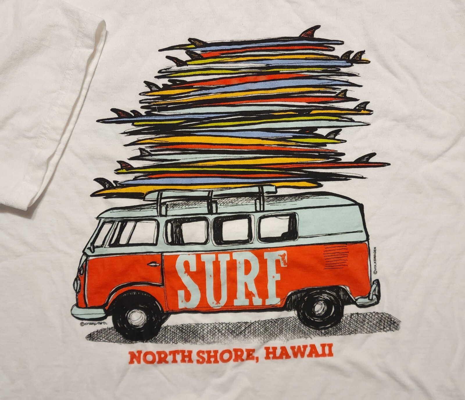 2016 Volkswagen Bus Surf Crazy Shirts Hawaii Medium S… - Gem