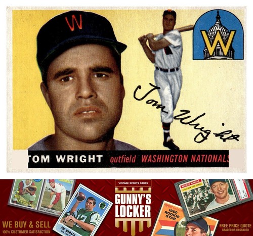 1955 Topps Tom Wright 141 Washington Senators | eBay