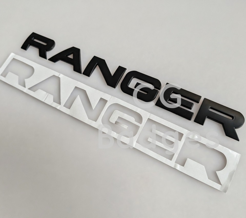 Matte Black Rear Tailgate Badge Letters for Ford RANGER Pickup Trucks ...