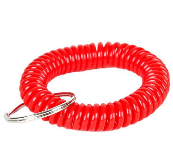 LOT OF 6 SPIRAL KEYCHAINS KEY CHAIN WRIST COIL CHAINS ELASTIC FAST ...