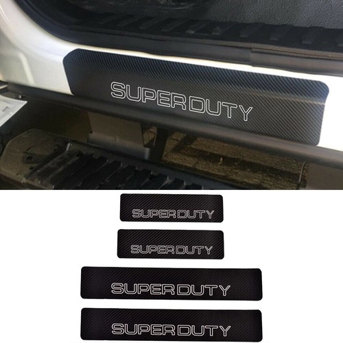 Ford F250 F350 Super Duty Carbon Fiber White Door Sill Cover Scuff Pad ...