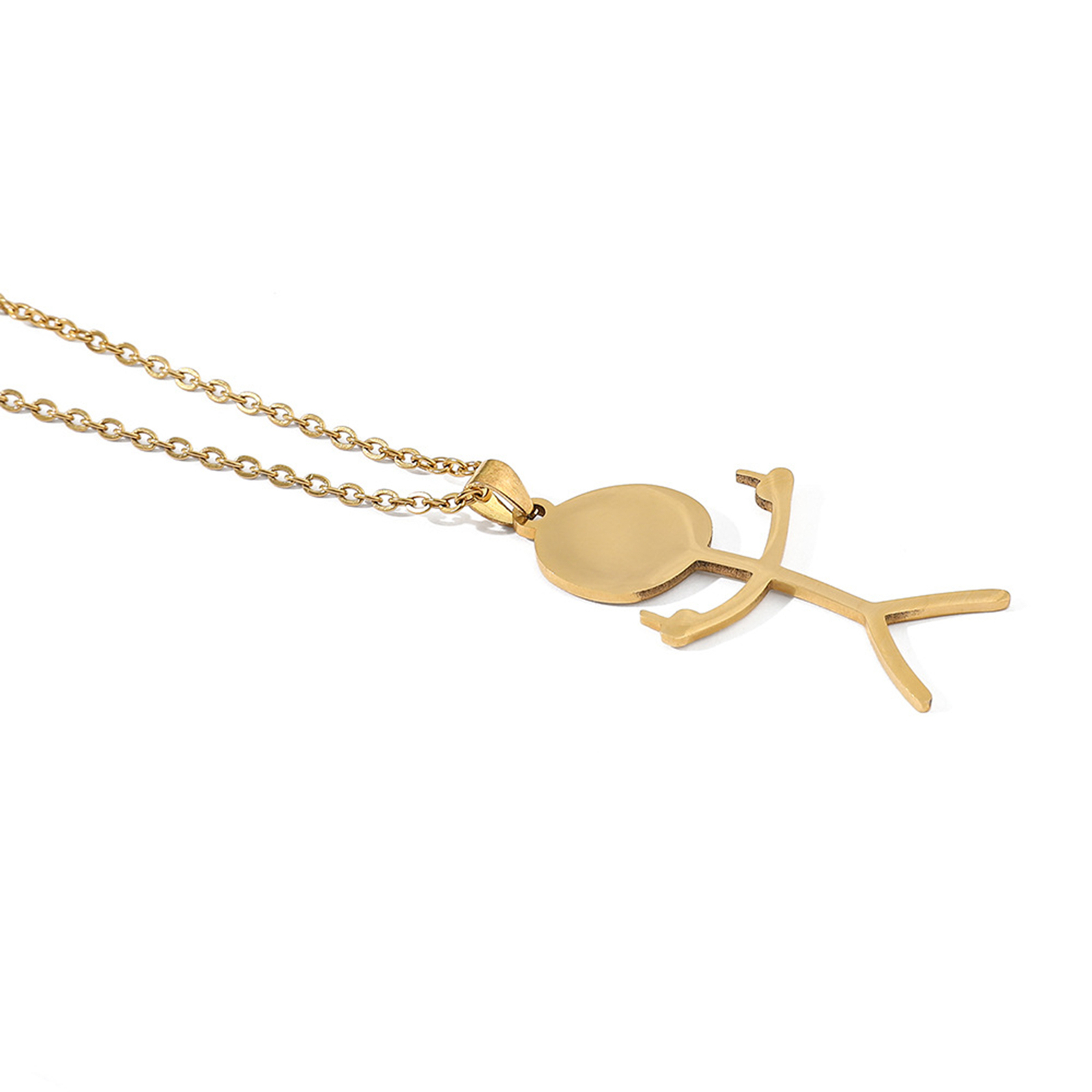 Necklace Jewelry Electroplating Dress Up Funny Style Stick Figure ...