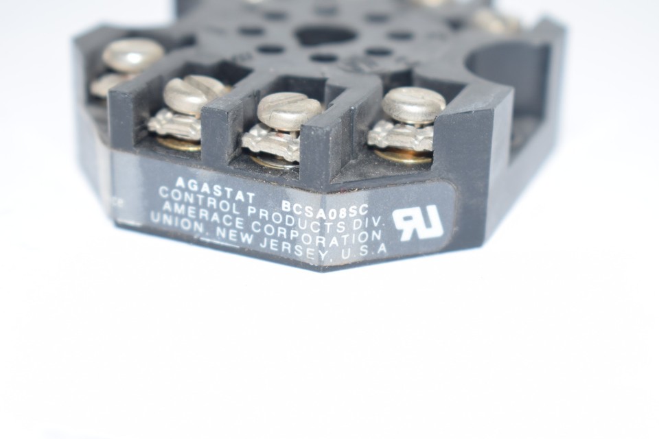 AGASTAT BCSA08SC RELAY SOCKET 8 CONTACTS -30 TO 50 DEGREE C BLACK | eBay