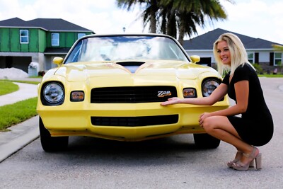 1978 Chevy Camaro Z28 Yellow Front POSTER 24 X 36 INCH Looks Sweet! | eBay